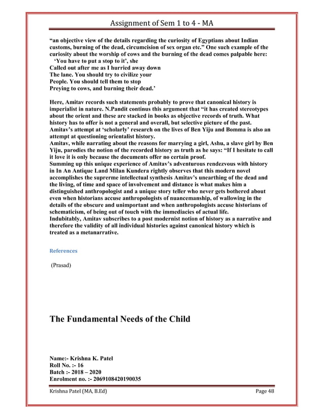 Assignments of Sem 1 to 3 | PDF