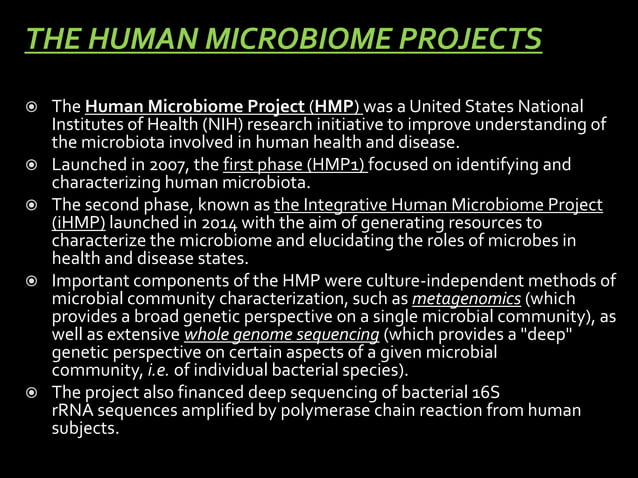 Human Microbiome Projects | PPT