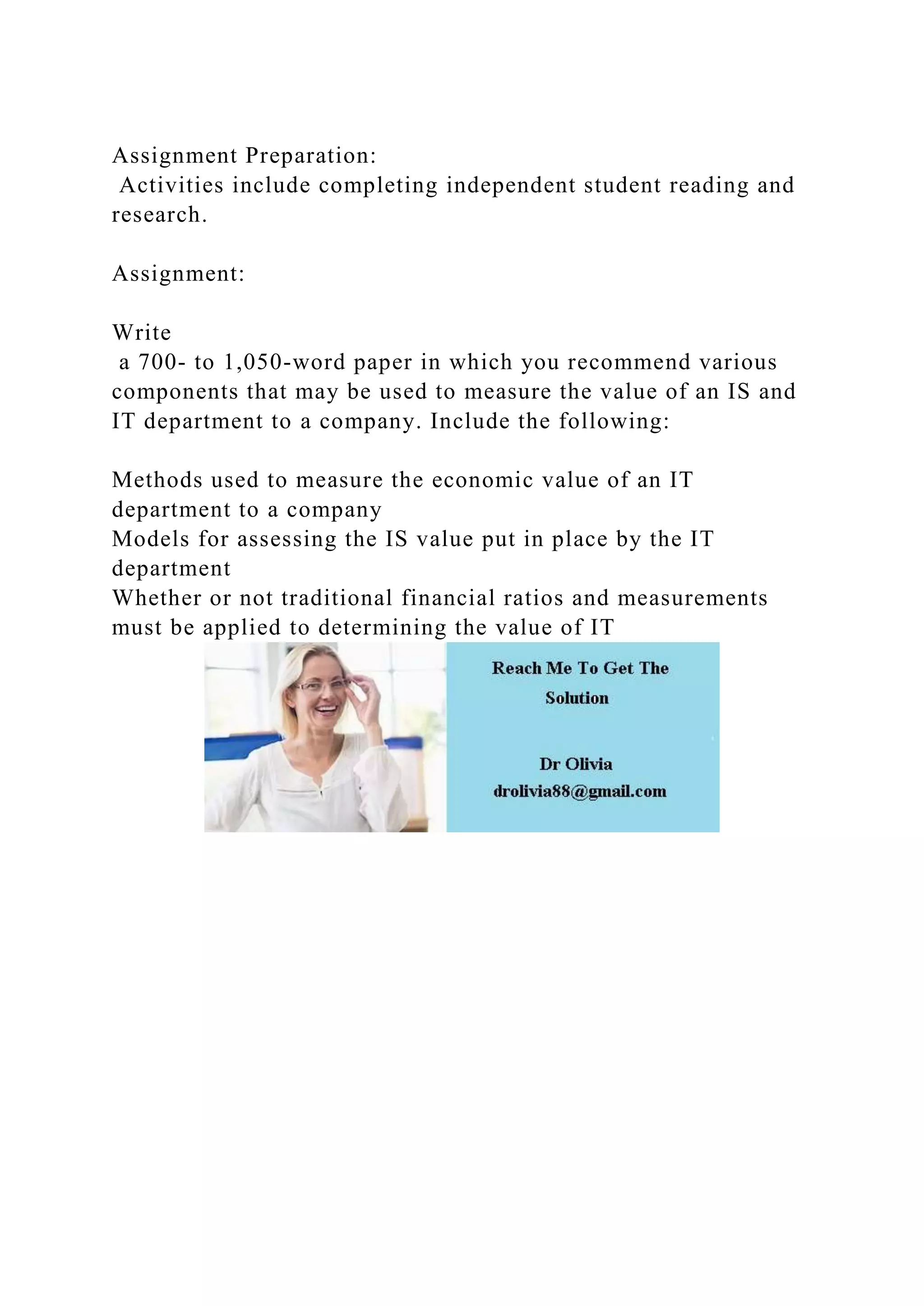 Assignment Preparation Activities include completing independent .docx ...