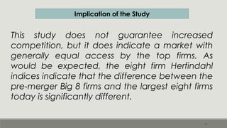 Pre and post merger level of concedntration | PPT