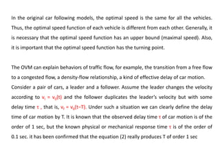 REVIEW OF OPTIMAL SPEED MODEL | PPTX