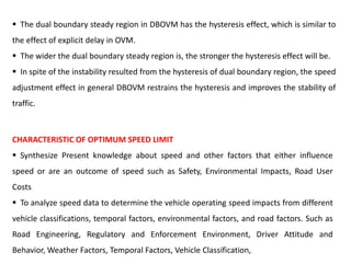 REVIEW OF OPTIMAL SPEED MODEL | PPTX