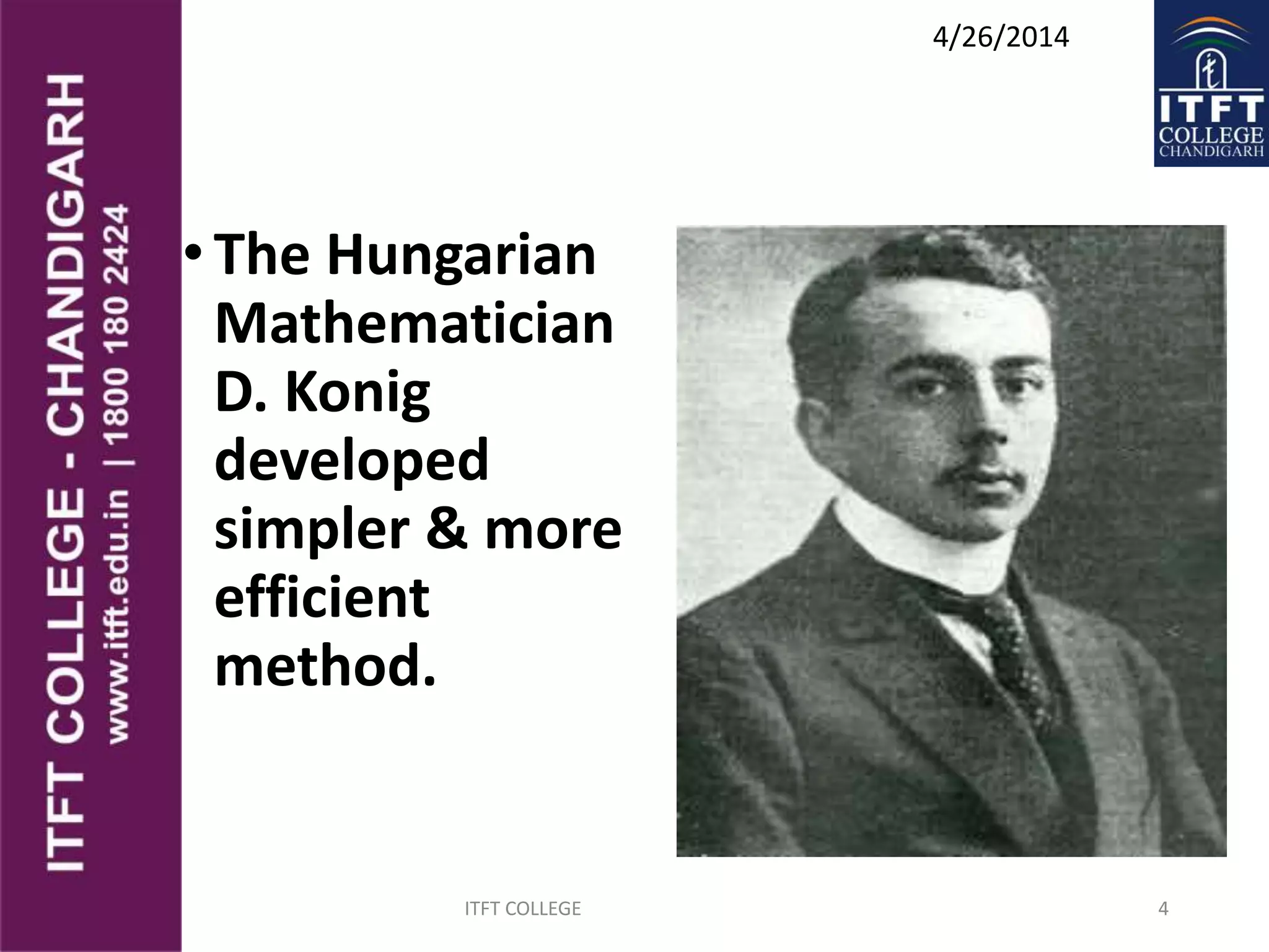 ITFT - Assignment problem | PPTX