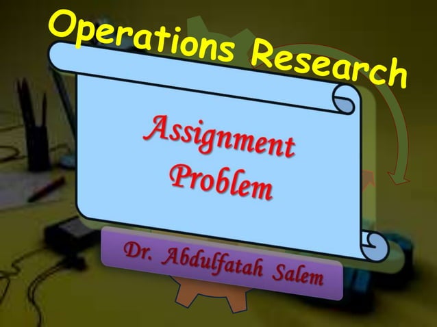 Assignment problem | PPT