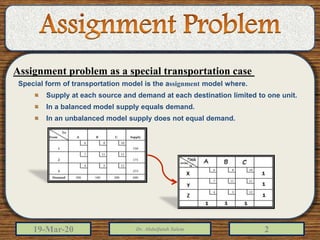 Assignment problem | PPTX