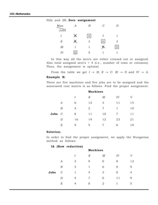 Assignment problem notes | PDF