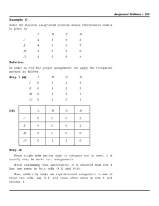 Assignment problem notes | PDF