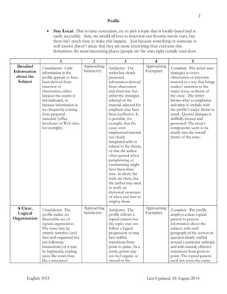 Profile Assignment prompt | PDF