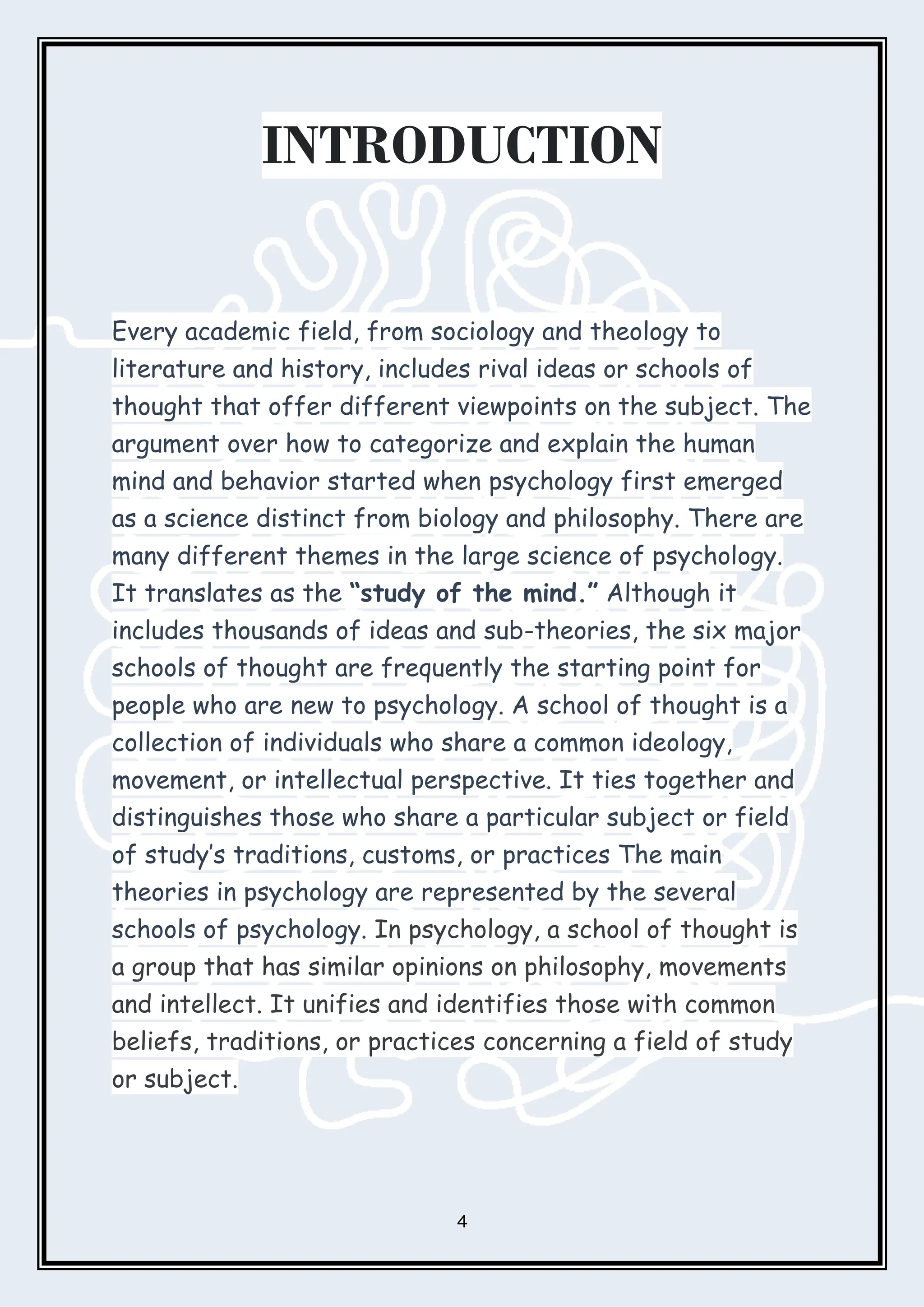 SCHOOLS of PSYCHOLOGY : Major Schools DIscovered | PDF