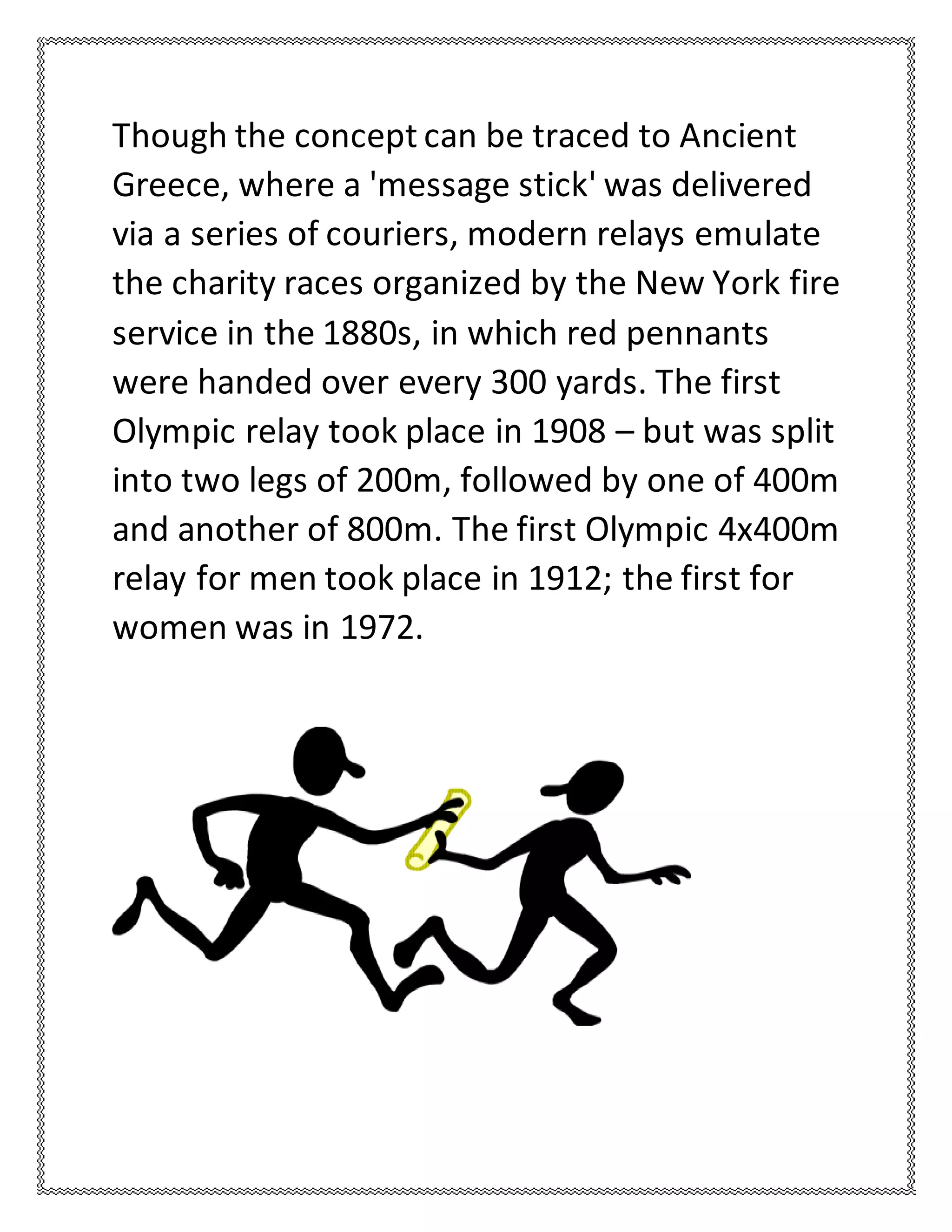 relay races sports | DOCX