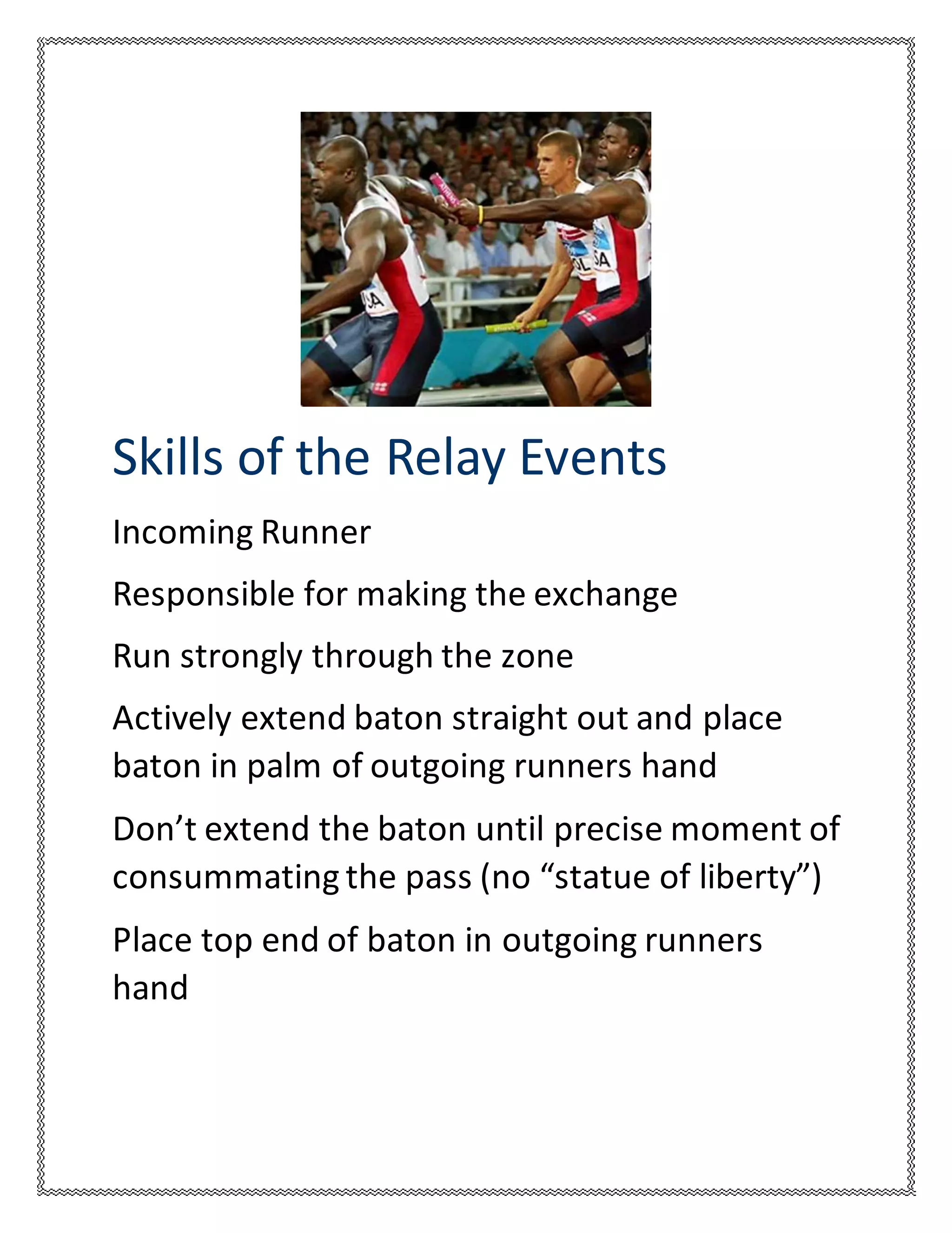relay races sports | DOCX