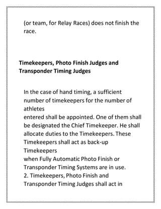 relay races sports | DOCX | Track and Field | Sports