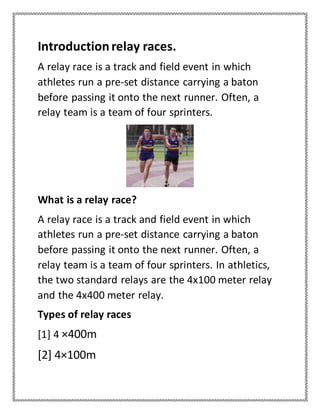 relay races sports | DOCX