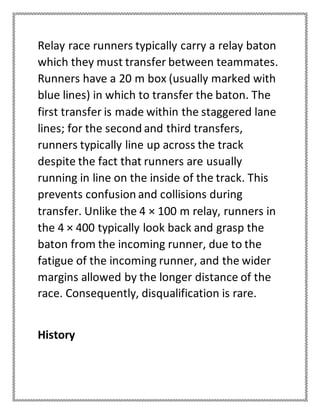 relay races sports | DOCX