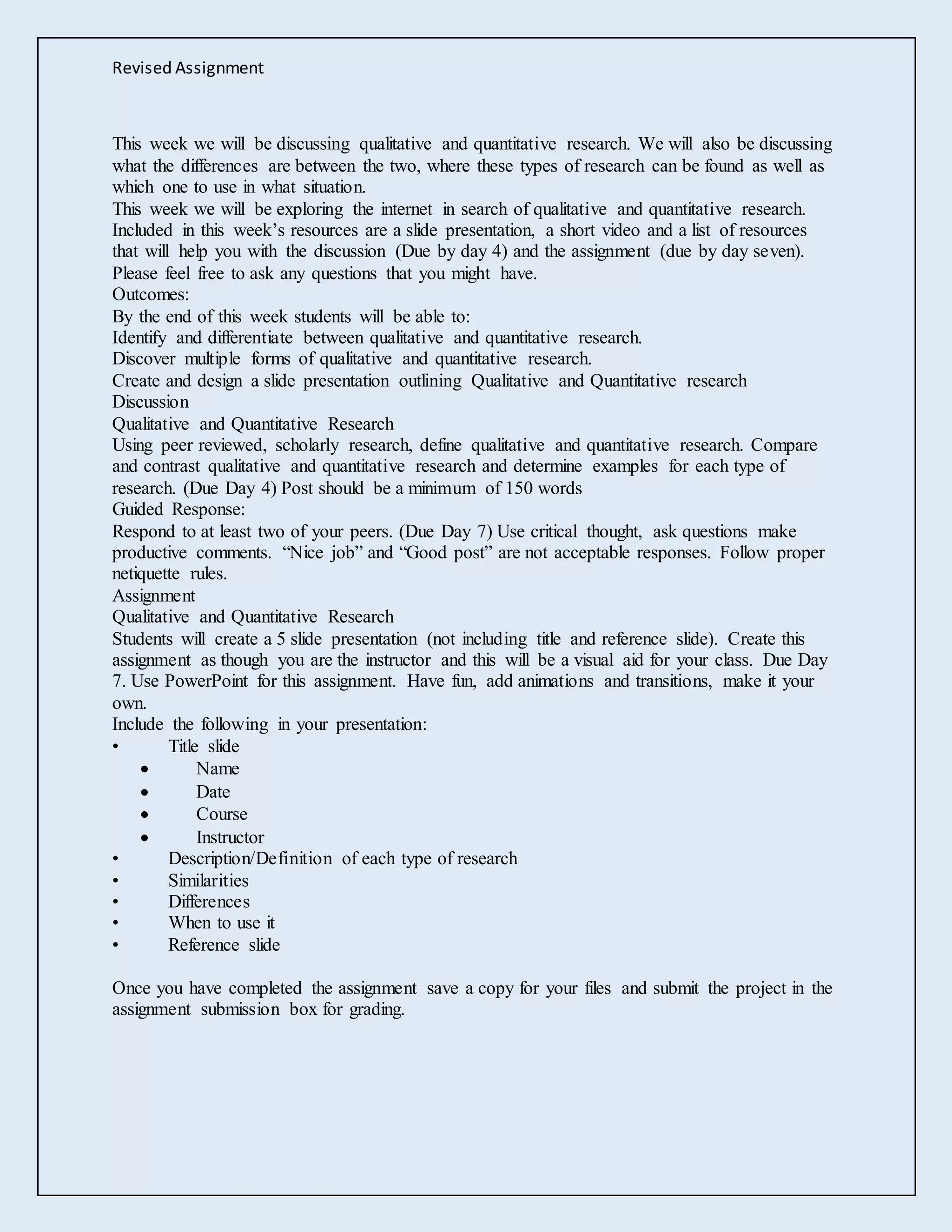 Assignment revision edu 697 week 4 2 | PDF