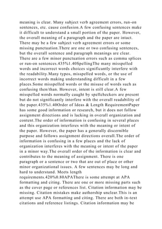 Assignment RubricUnit 9 assignment grading rubric. Instructors En.docx