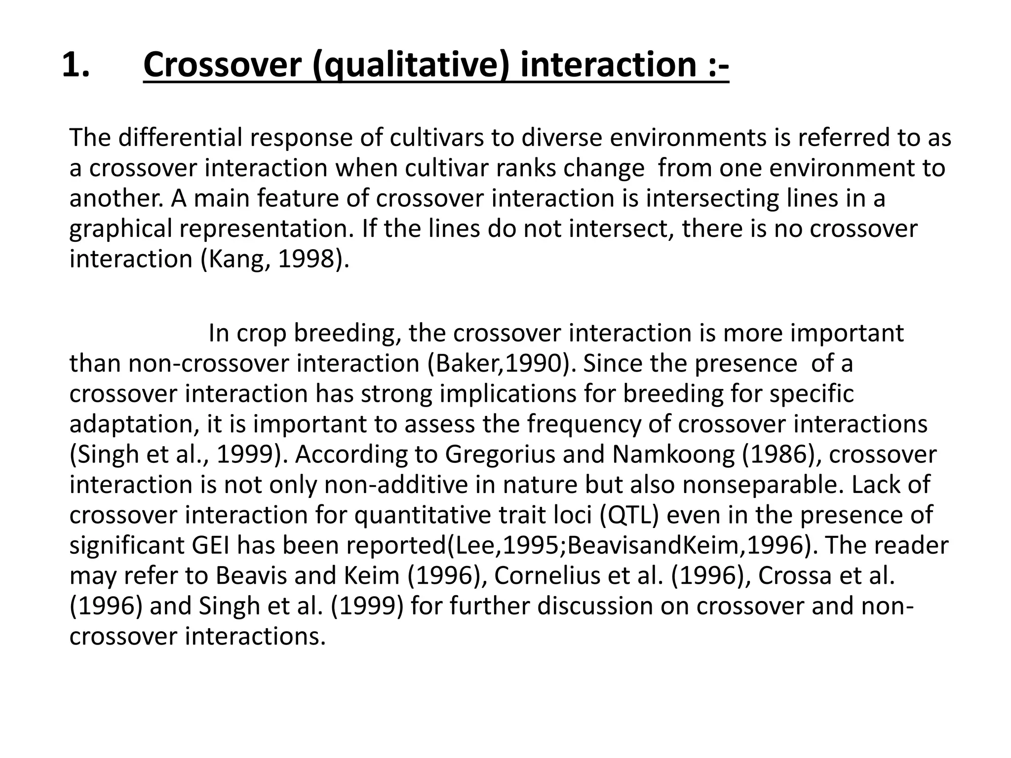 Genotype–Environment Interaction | PPTX