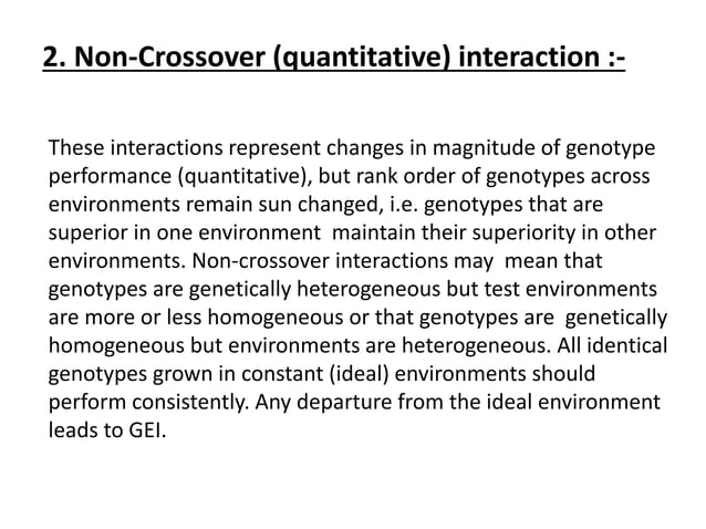 Genotype–Environment Interaction | PPTX | Agriculture | Industries
