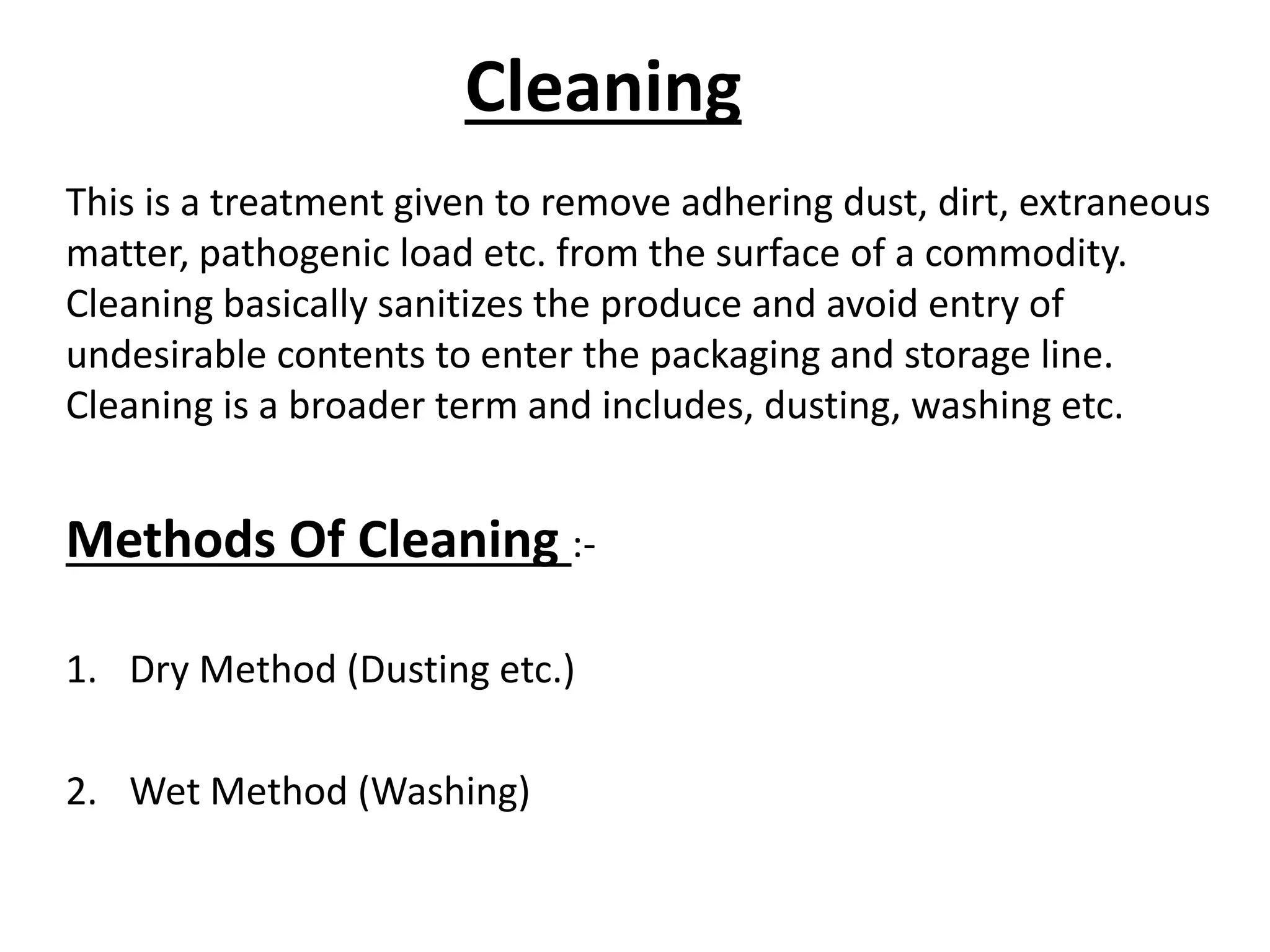Cleaning & Grading Equipments For Fruit and Vegetable | PPTX