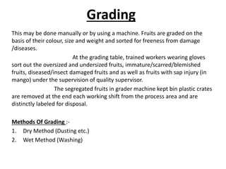 Cleaning & Grading Equipments For Fruit and Vegetable | PPTX