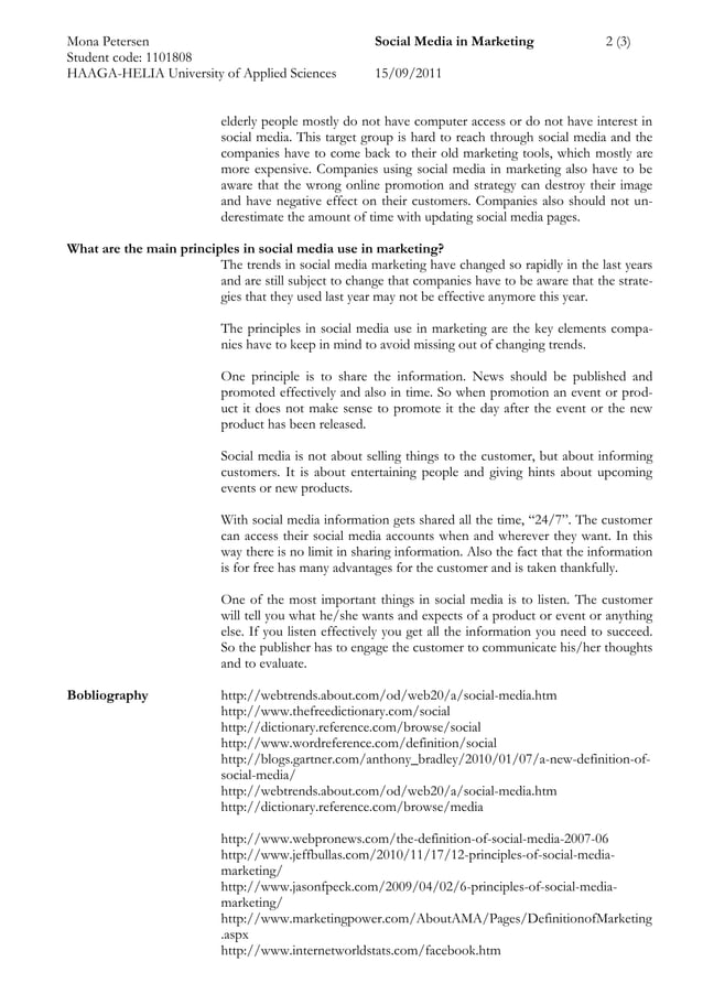 Assignments 2 social media in marketing | PDF