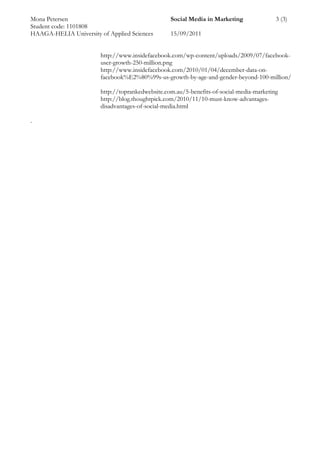 Assignments 2 social media in marketing | PDF