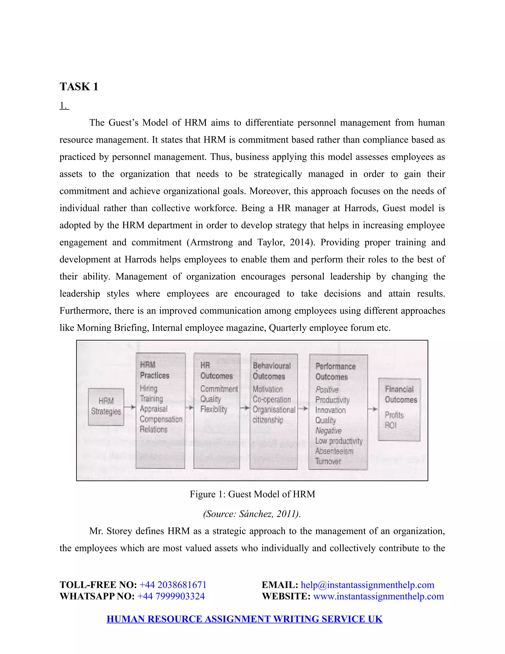 Assignment Sample: Managing Human Resource in Business | PDF