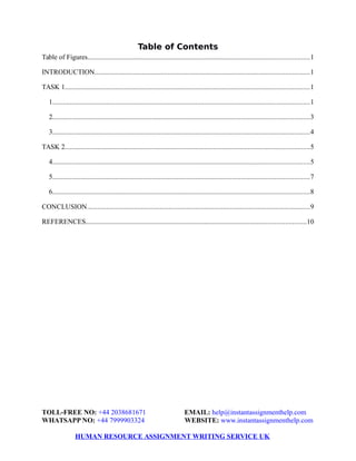 Assignment Sample: Managing Human Resource in Business | PDF