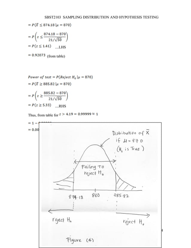 SAMPLING DISTRIBUTION AND HYPOTHESIS TESTING (SBST2103) | PDF | Free ...