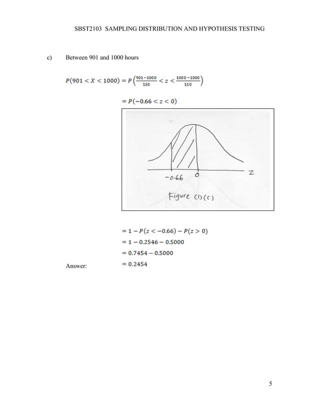 SAMPLING DISTRIBUTION AND HYPOTHESIS TESTING (SBST2103) | PDF