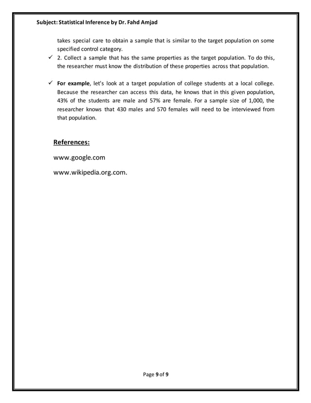 Assignment sampling techniques | DOCX