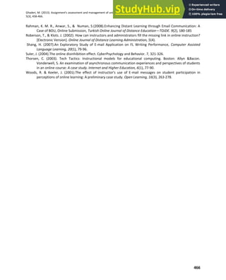 Assignment S Assessment And Management Of University Students Via E-Mail | PDF | Email | Internet