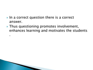 how questioning skill can be used effectively by a teacher | PPTX ...