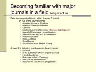 Assignments for the First and Second Year | PPT