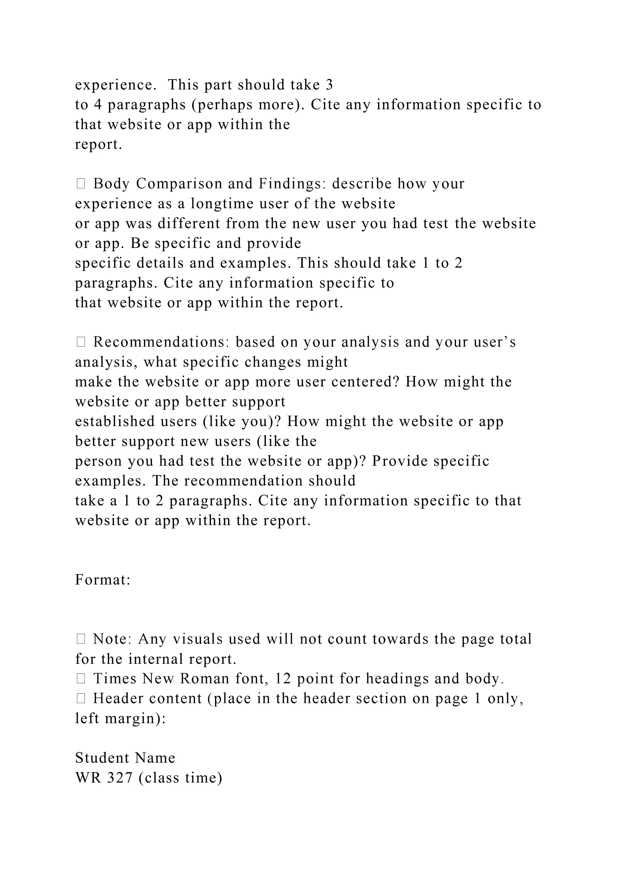Assignment Sheet Project 1 Usability Project.docx