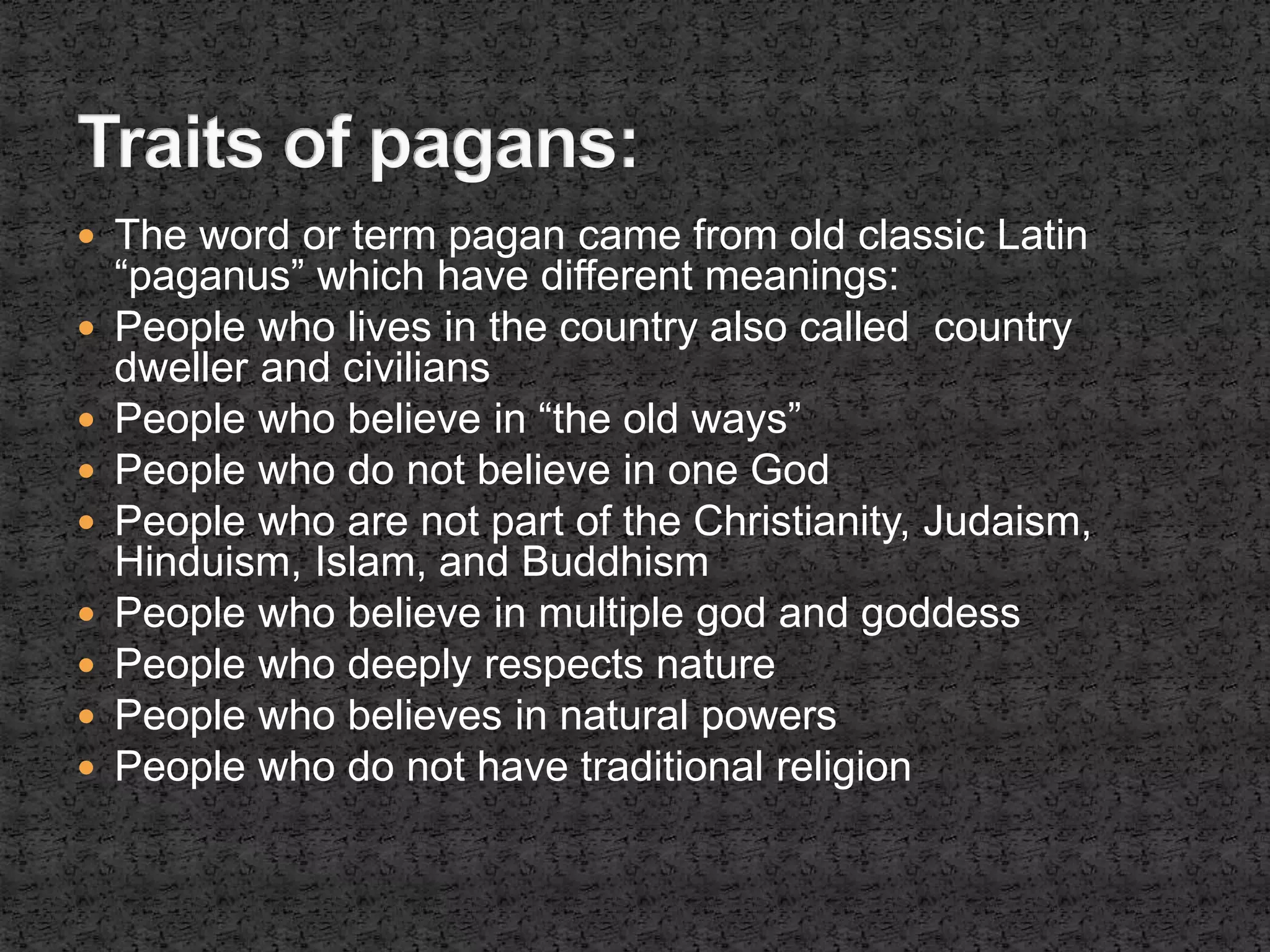 Assignments on pagans | PPTX