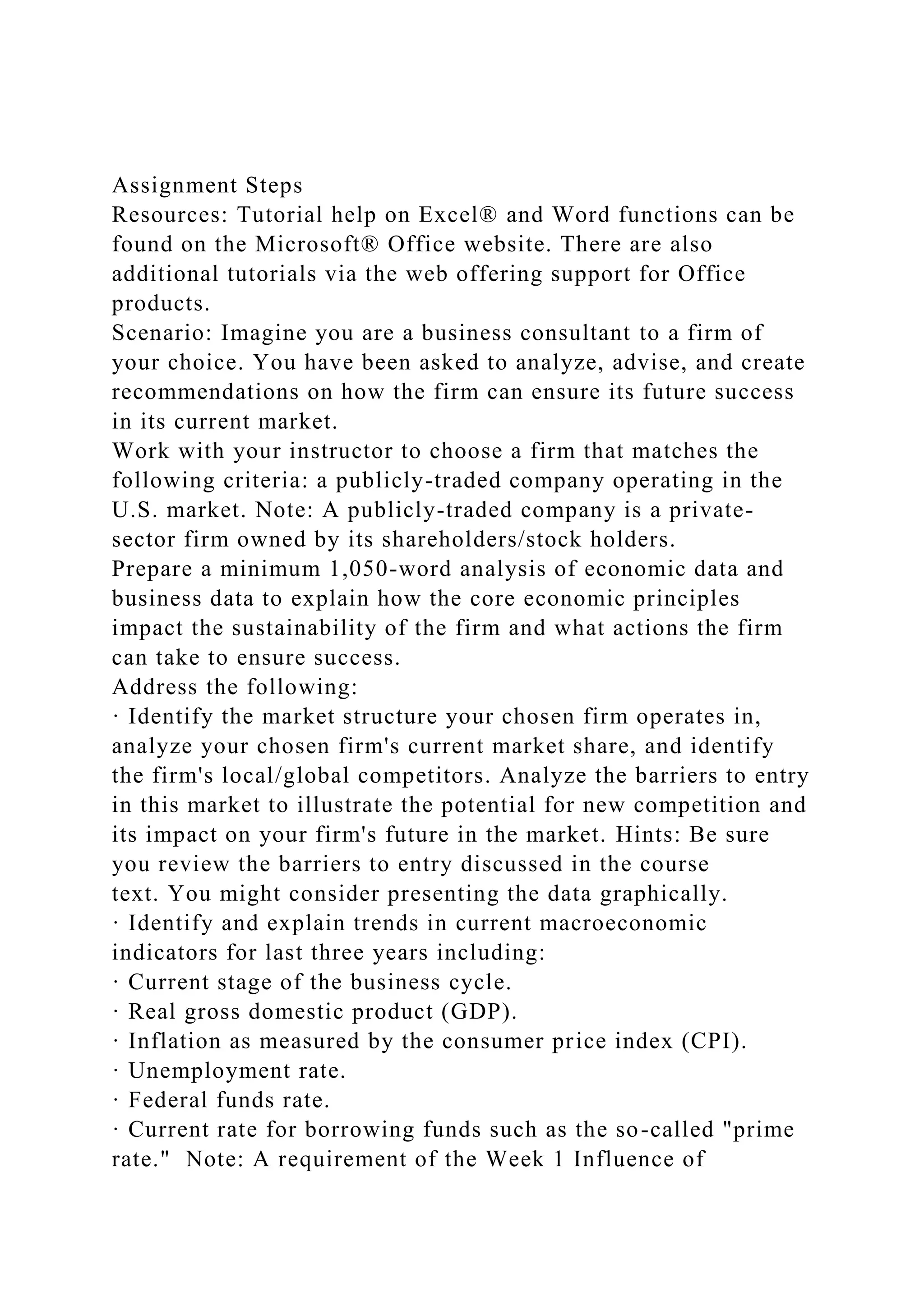 Assignment Steps Resources Tutorial help on Excel® and Word fun.docx