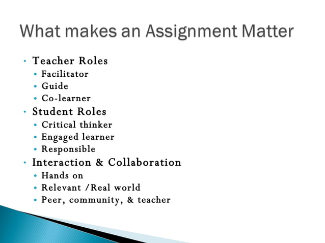 Assignments That Matter Final 214 | PPT