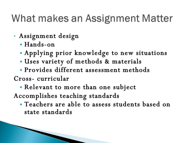 Assignments That Matter Final 214 | PPT