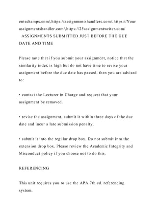 ASSIGNMENTSThis assessment enables students to demonstrate under.docx