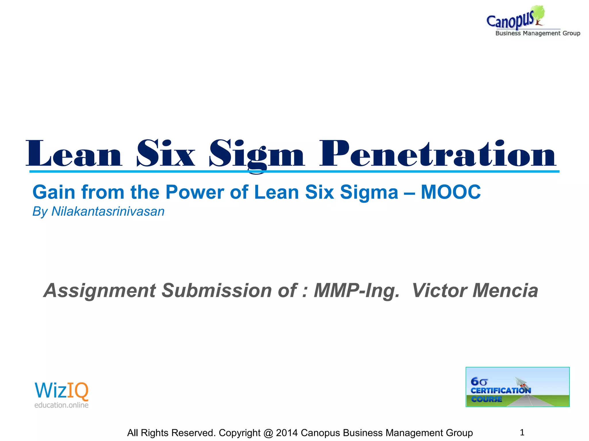 Lean Six Sigm Penetration | PPT