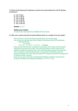 Assignment subnetting part1 - solutions | PDF