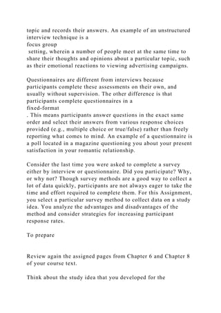 Assignment Surveys and R Assignment Surveys and Response R.docx