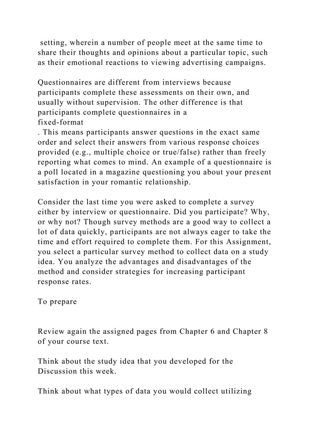 Assignment Surveys and R Assignment Surveys and Response R.docx | Educational Assessment | Education