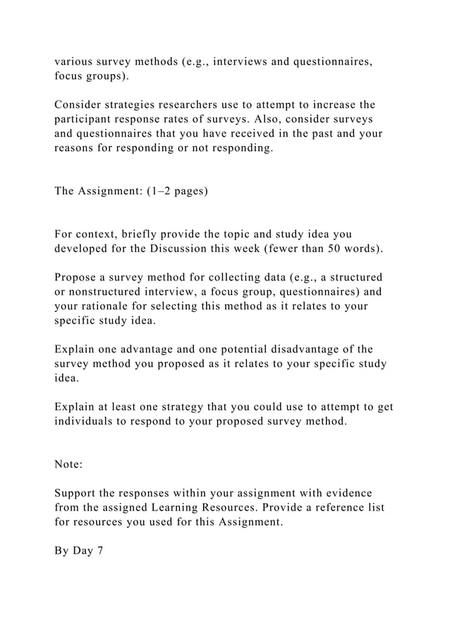 Assignment Surveys and R Assignment Surveys and Response R.docx | Educational Assessment | Education