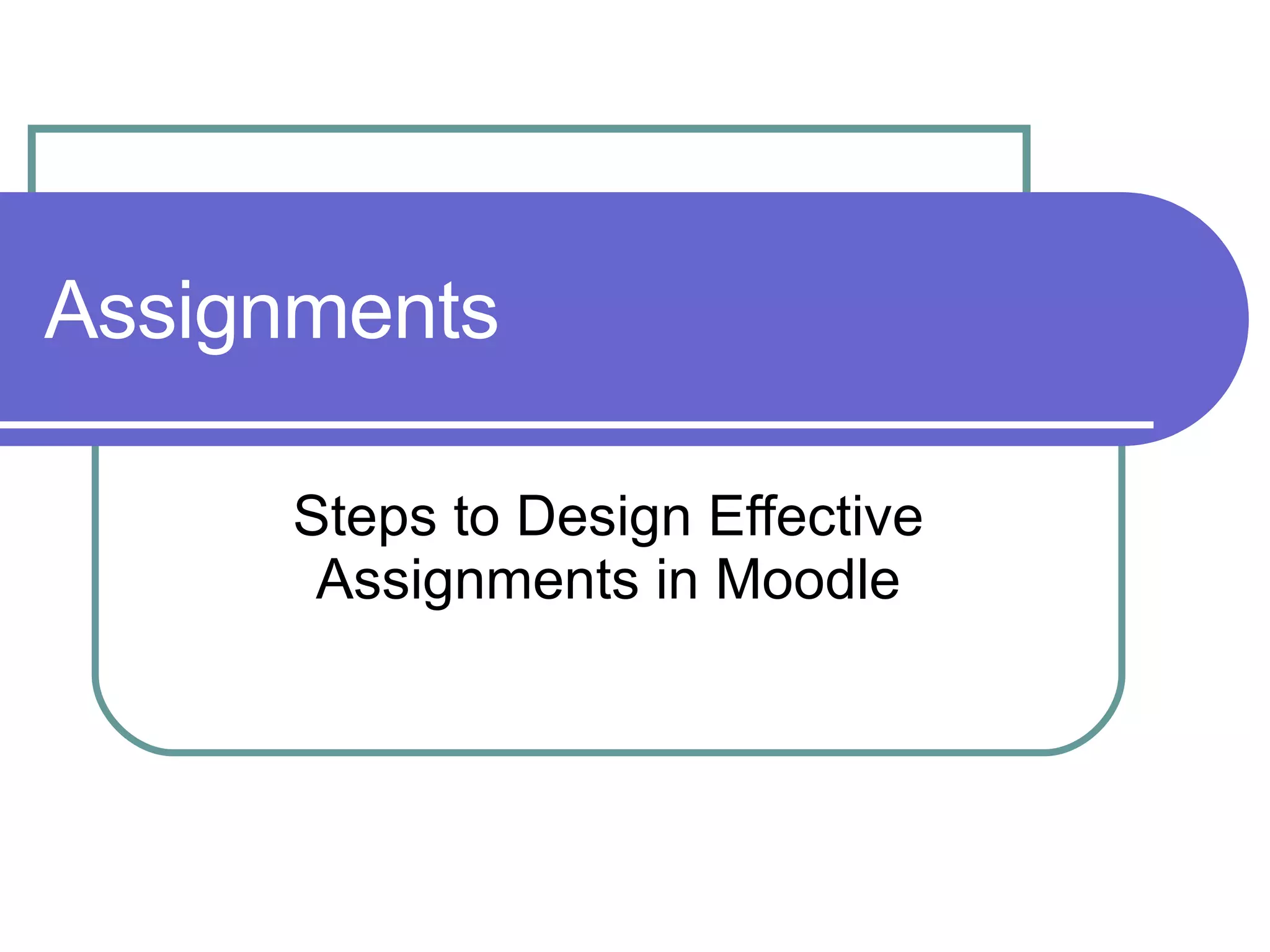 Assignments W08 | PPT