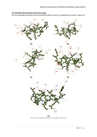 Drug Design Project on Quantum Computation and Molecular Docking | PDF