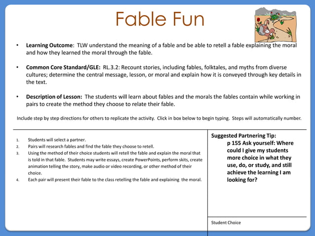 Grade 3: Fable Activity | PPTX