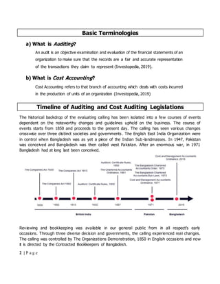 The History of the Auditing Profession in Bangladesh | PDF