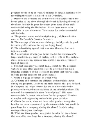 Assignment Television Commercial AnalysisPurposeTo assess y.docx